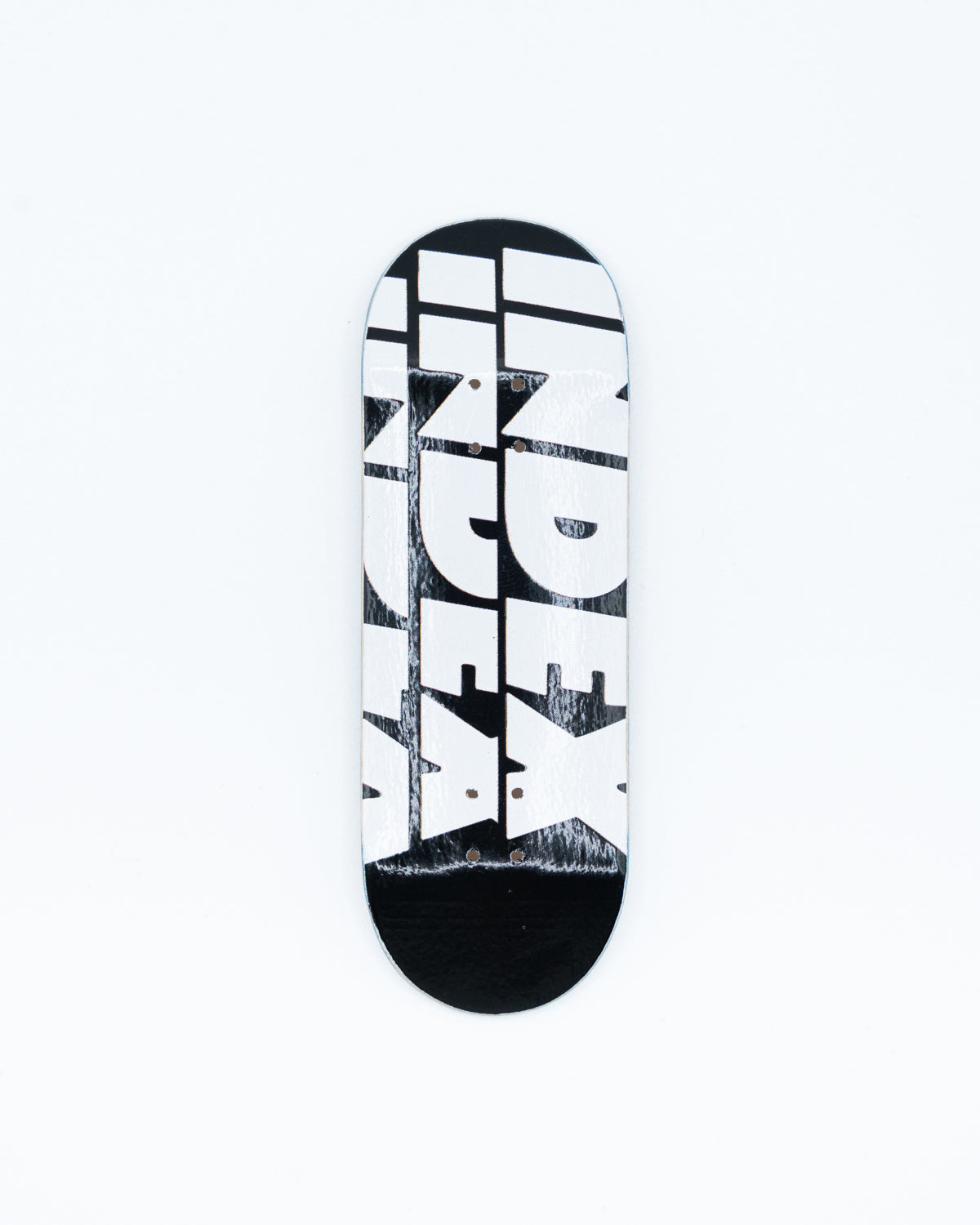 Index Fingerboarding - Pro Shop Deck - Stacked Logo Black/White